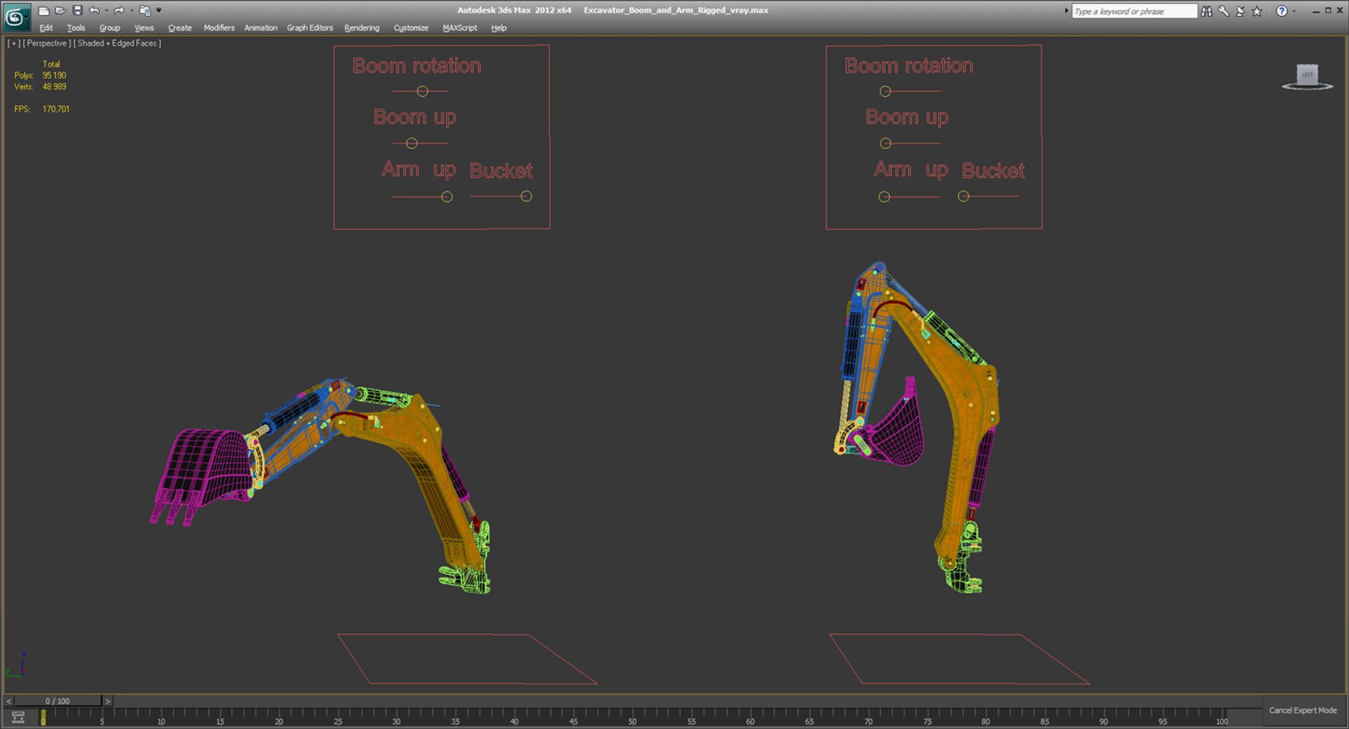 Excavator boom arm rigged 3D - TurboSquid 1391968