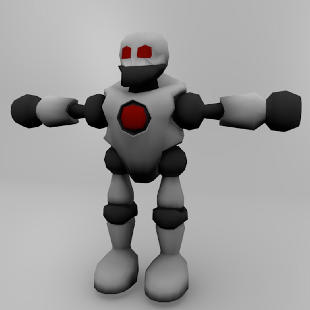 3d 3ds cartoon robot