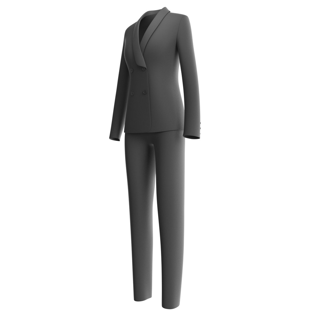 Female Suit - Lowpoly Complete Suit Set Model - TurboSquid 1730508