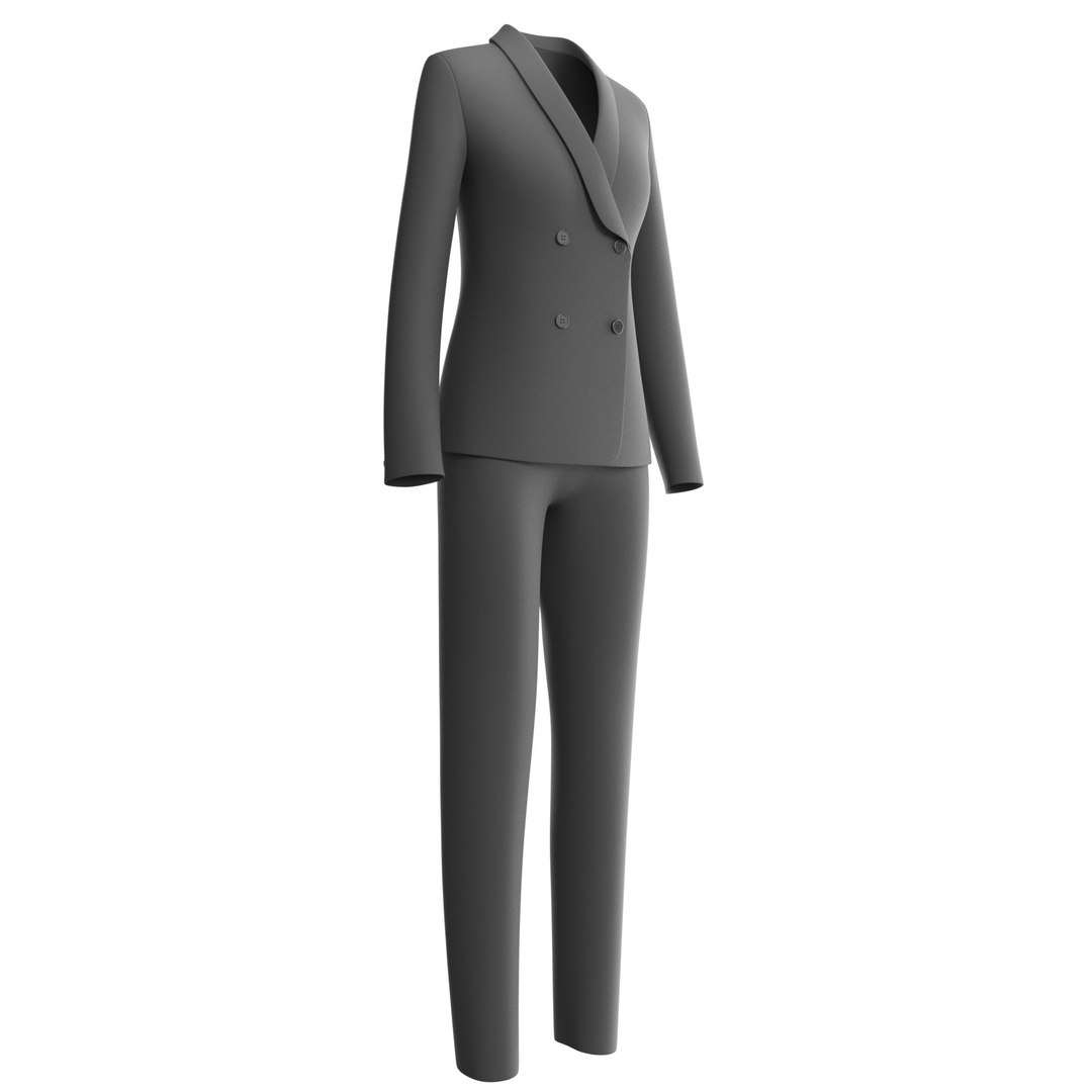 Female Suit - Lowpoly Complete Suit Set Model - TurboSquid 1730508