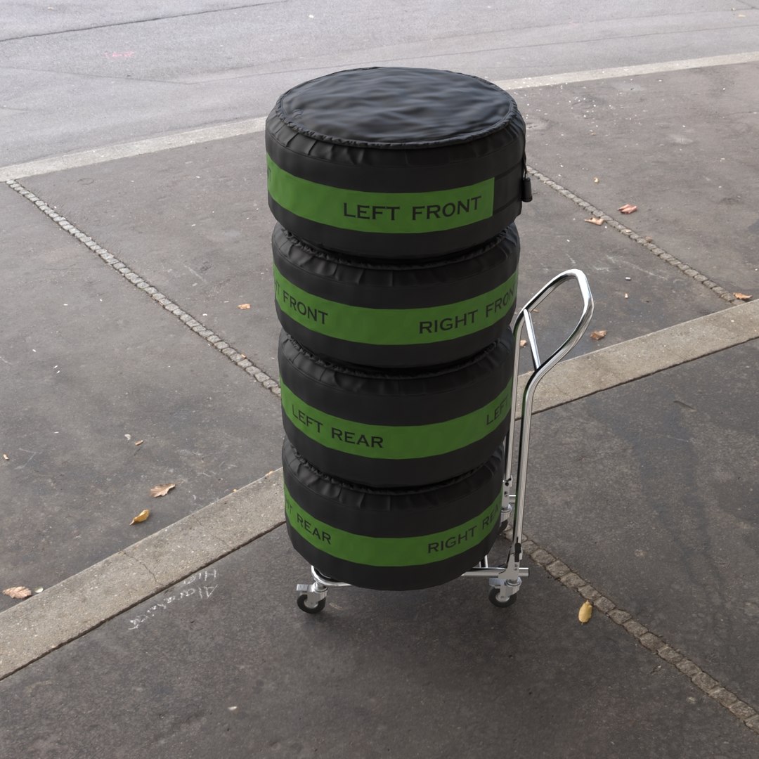 Trolley With Tire Heating Blankets 3 3D - TurboSquid 2293628