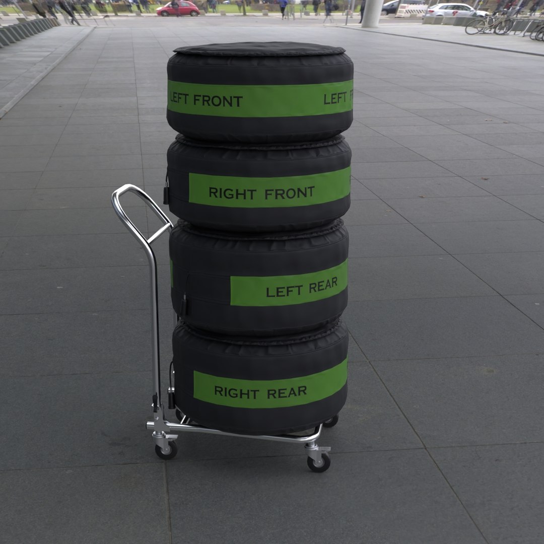 Trolley With Tire Heating Blankets 3 3D - TurboSquid 2293628