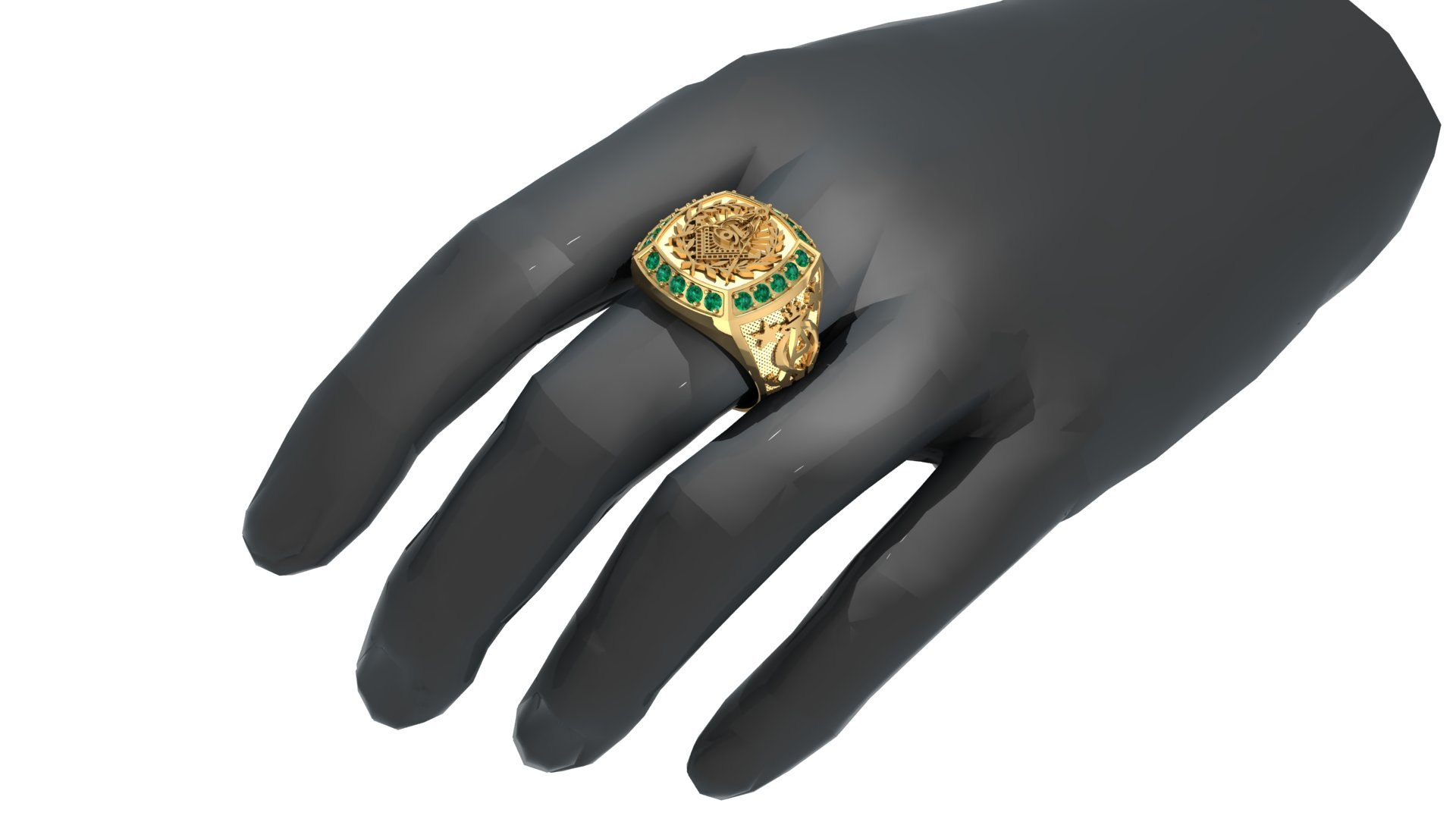 3D RING MASONIC model - TurboSquid 1842171