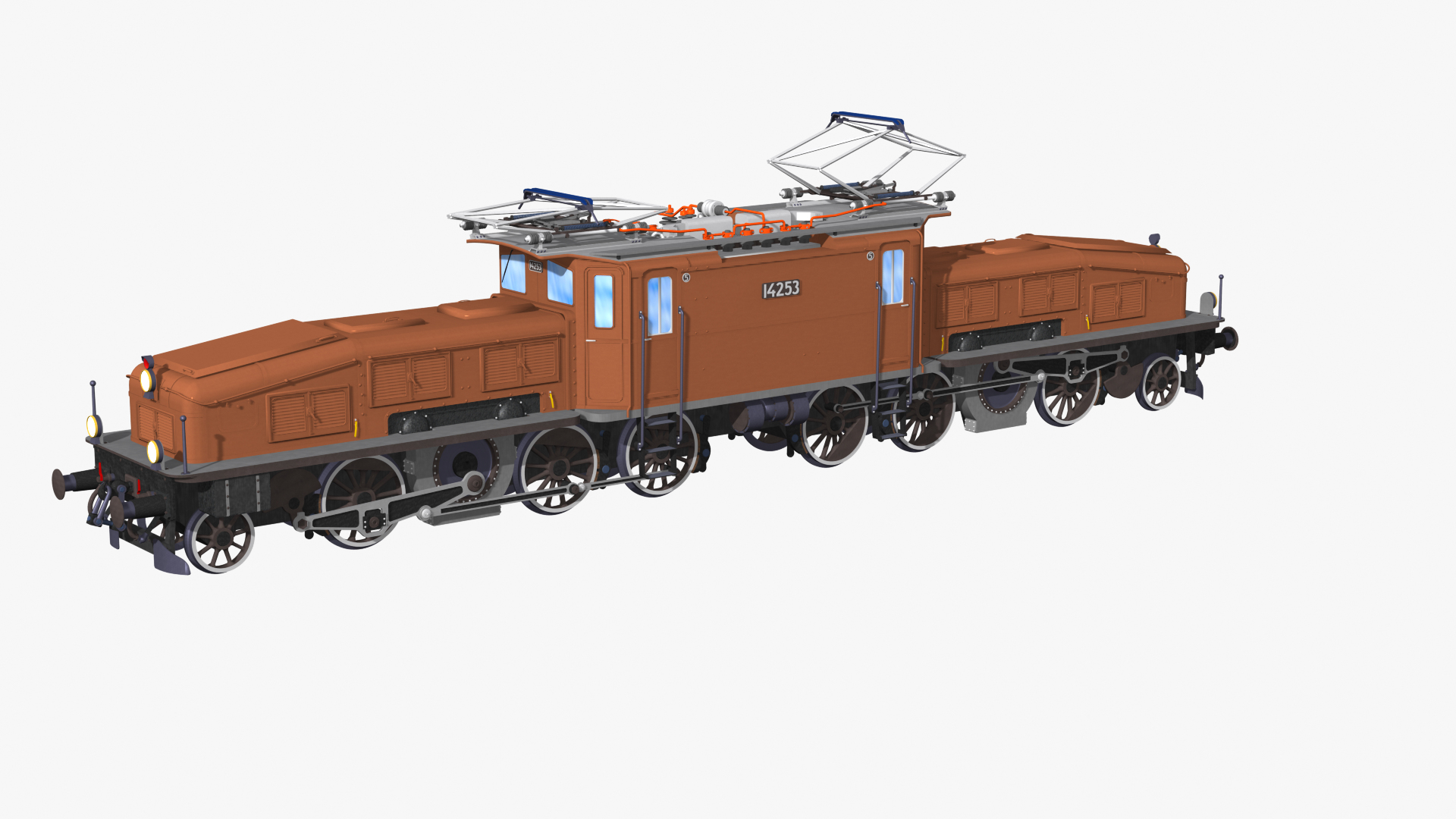 Swiss Sbb Ce 6-8 Ii Electric Locomotive - Crocodile 3D Model ...