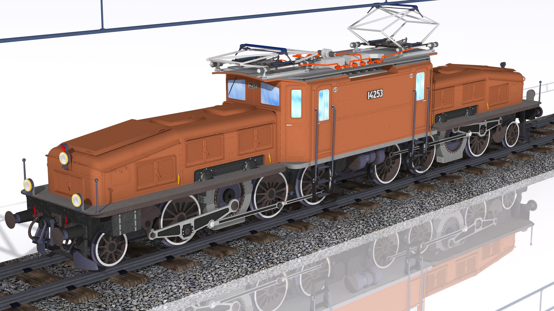 Swiss Sbb Ce 6-8 Ii Electric Locomotive - Crocodile 3D Model ...