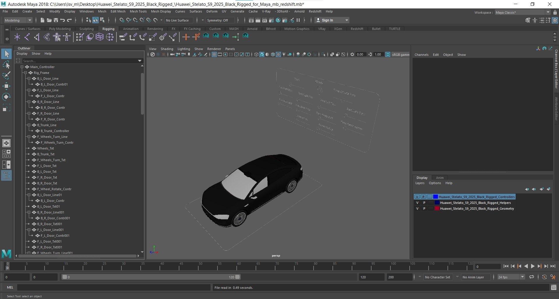 Huawei Stelato S9 2025 Black Rigged For Maya 3D Model - TurboSquid 2406483