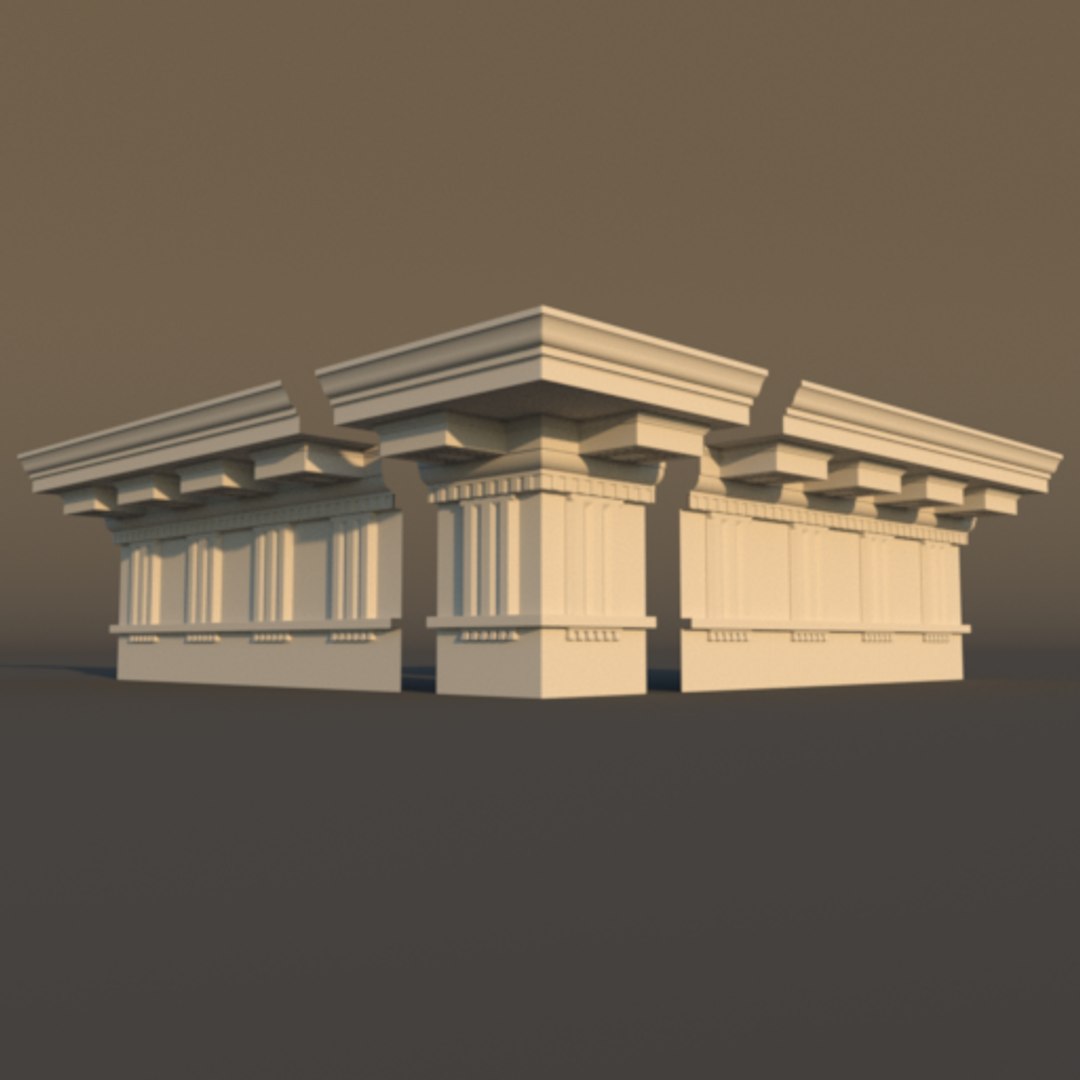 Doric Architectural 3d Model