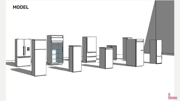 modelo 3d Refrigerador - Modelo de familia Revit - TurboSquid 2017071