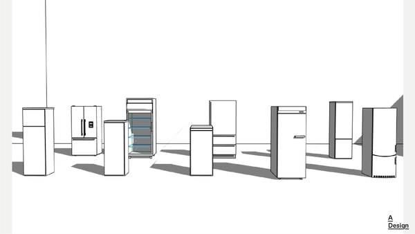 modelo 3d Refrigerador - Modelo de familia Revit - TurboSquid 2017071