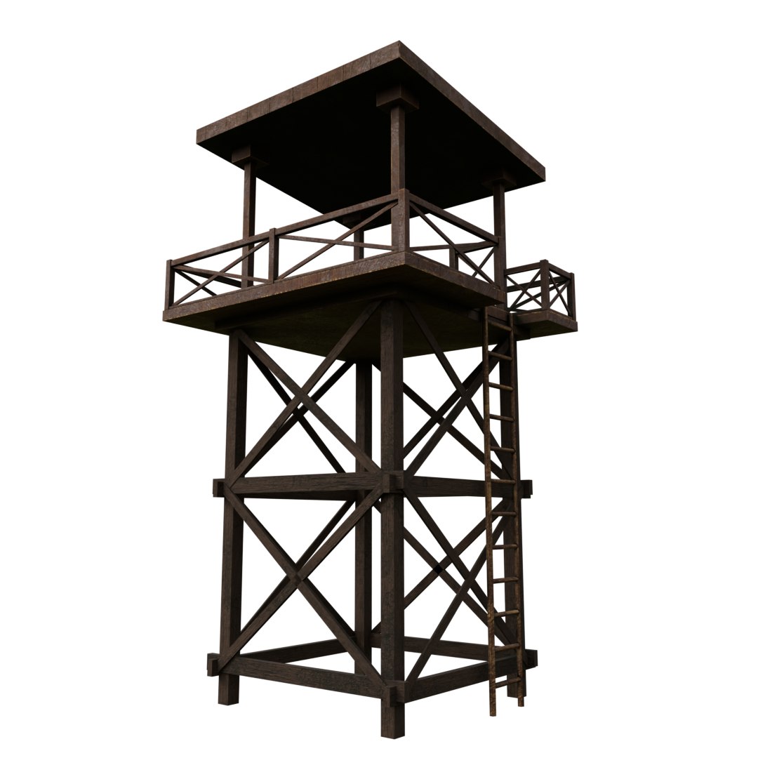 3D Watch Tower Model - TurboSquid 2159403