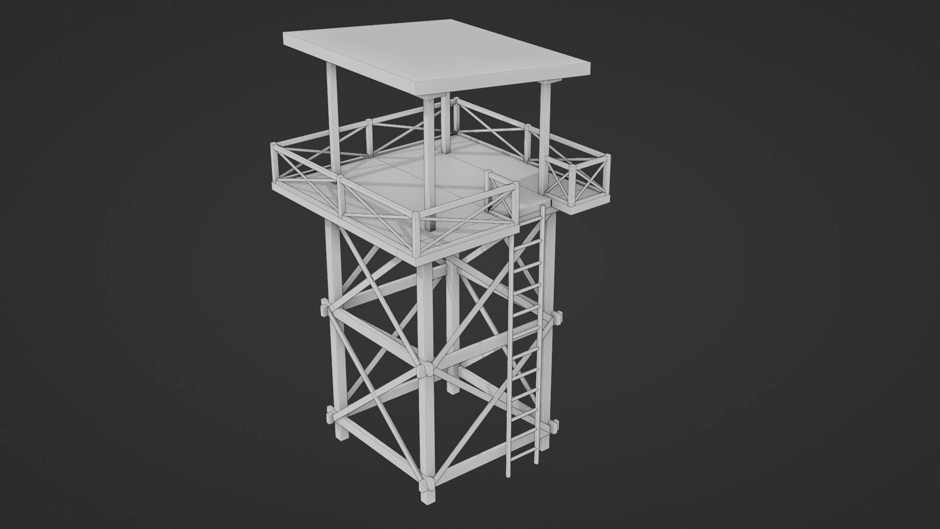 3D Watch Tower Model - TurboSquid 2159403