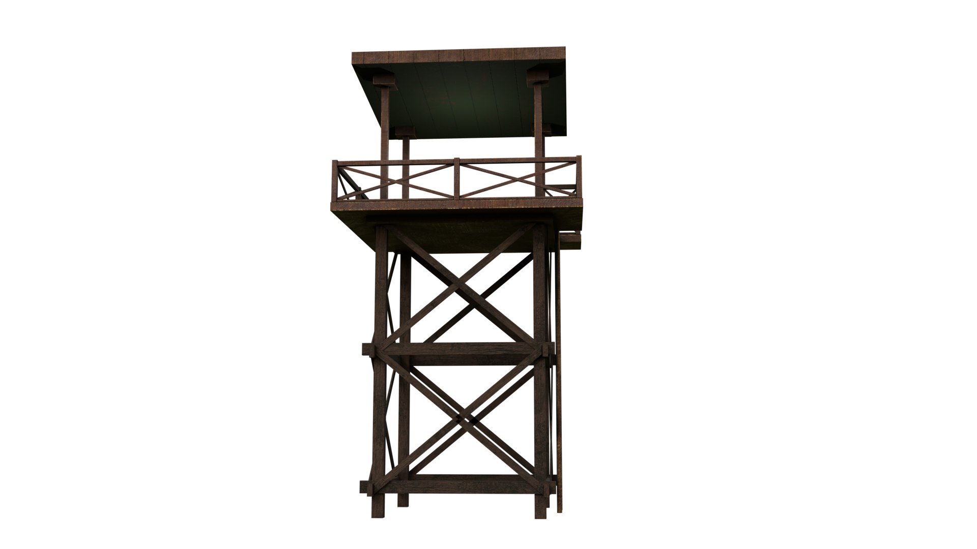 3D Watch Tower Model - TurboSquid 2159403