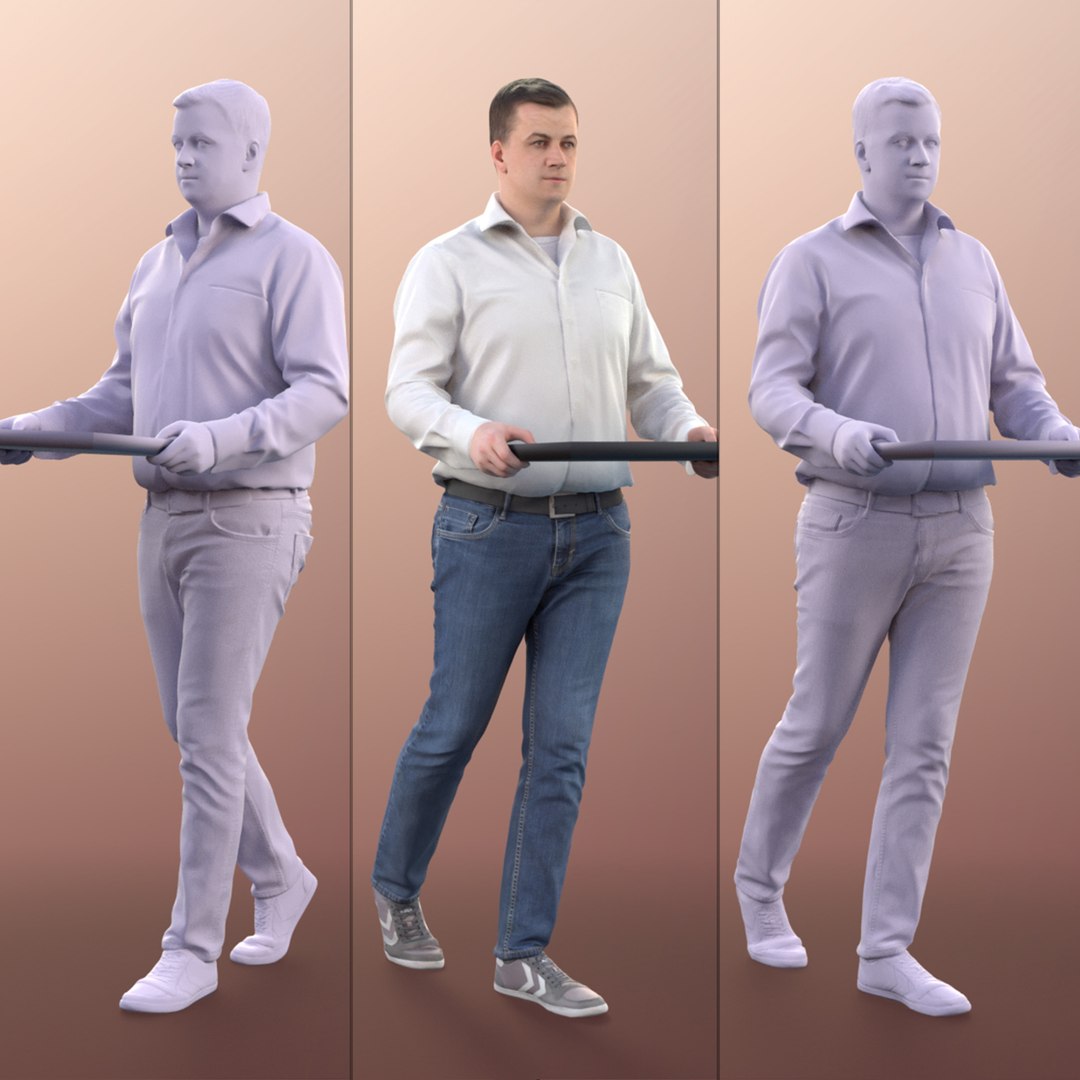 3D Man Walking Food - TurboSquid 1710863