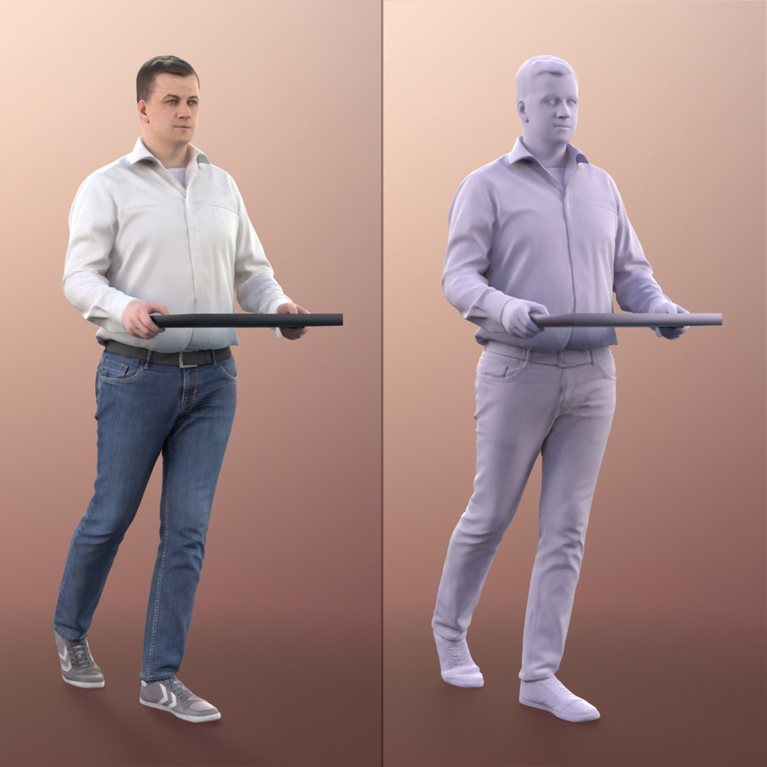 3D Man Walking Food - TurboSquid 1710863