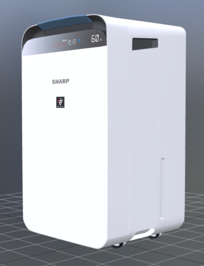 3D Sharp DW-J20FM-W Portable Room Air Purifier Dehumidifier ...