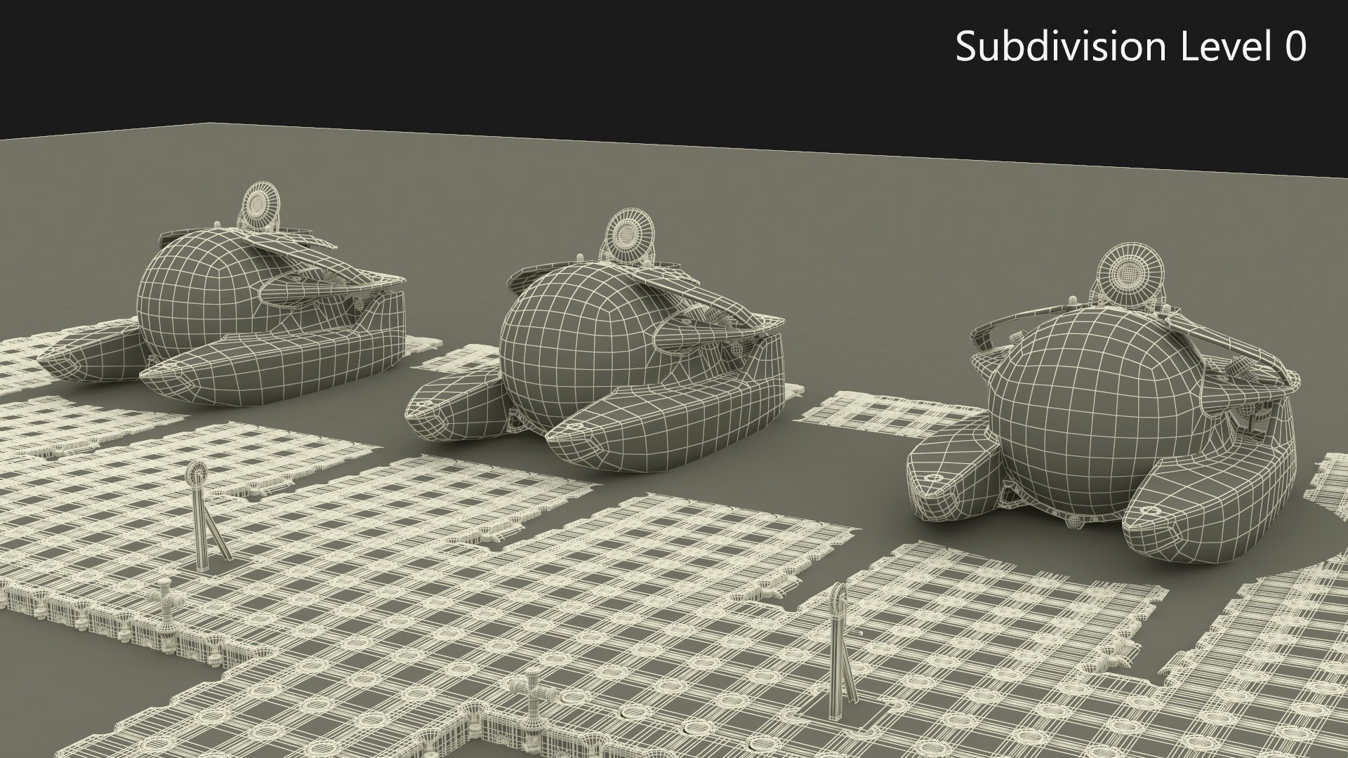 3D Model Luxurious Personal Submarine Floating Pontoon Modular Rigged ...