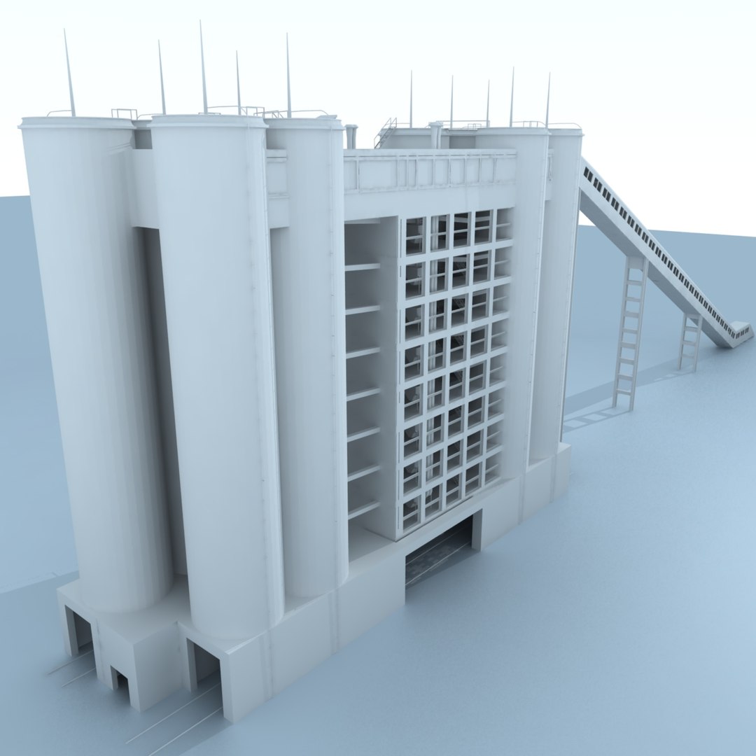 Cement Silo 3d 3ds