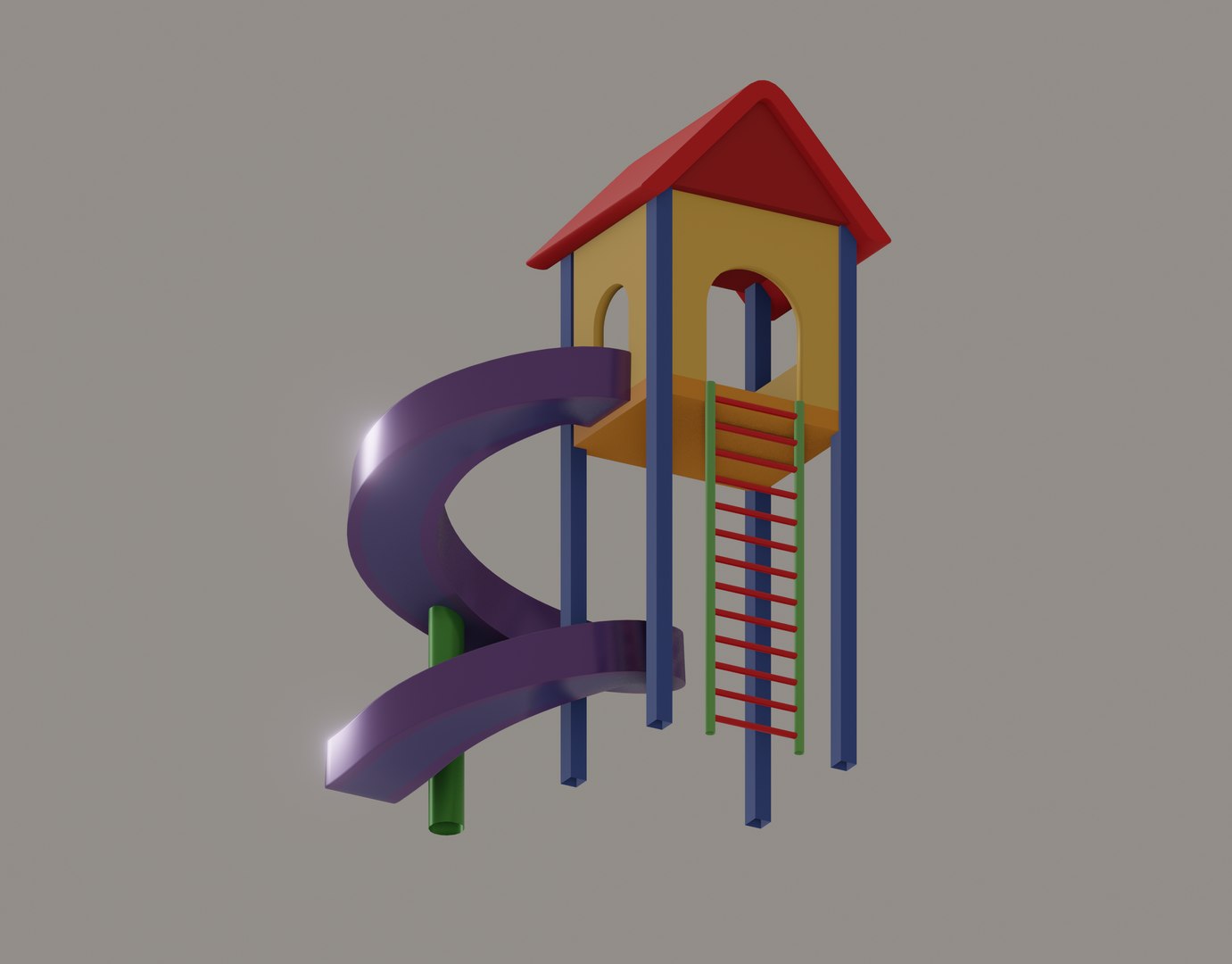 3D Playground Slide House Model - TurboSquid 2058187
