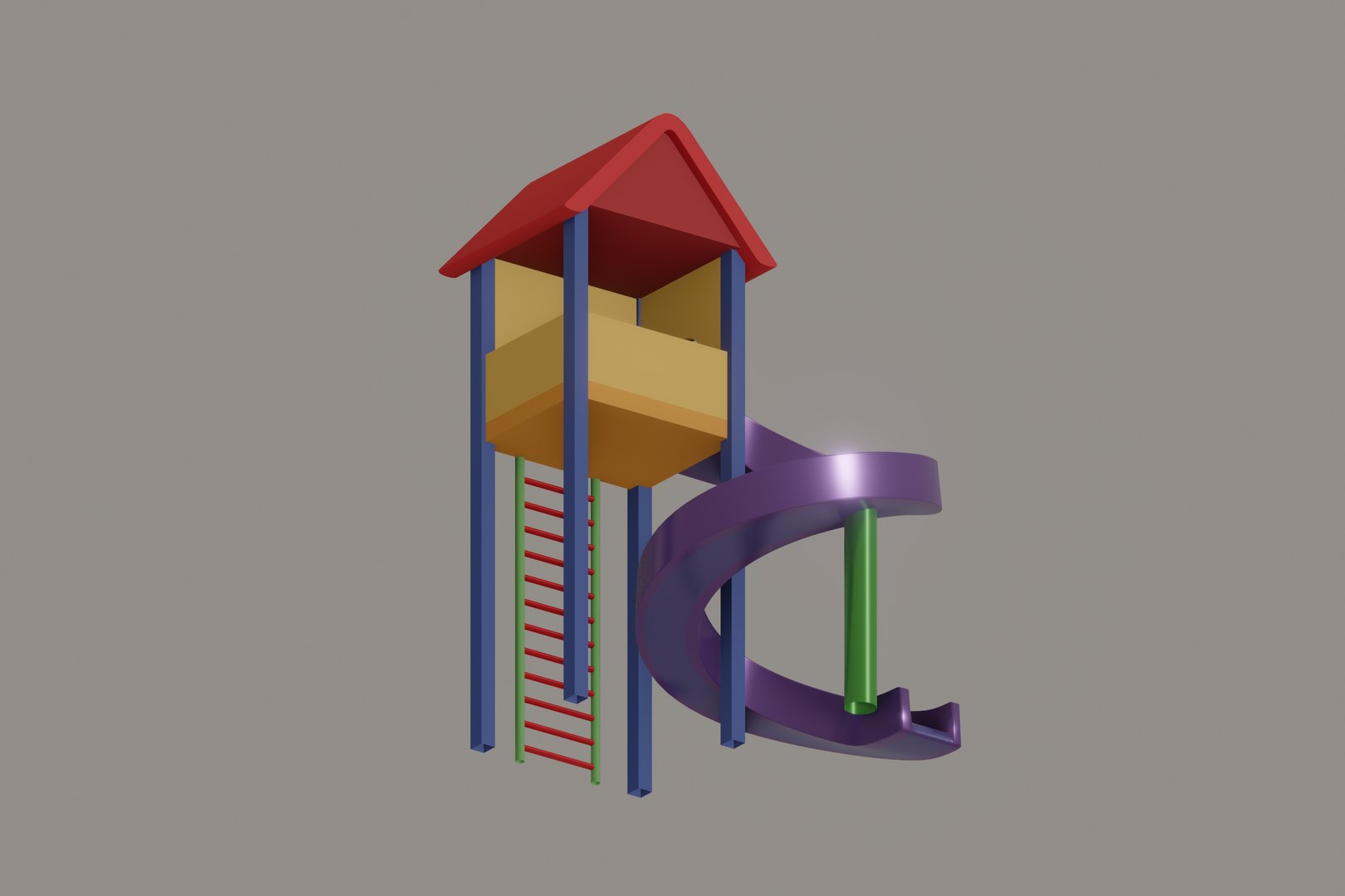 3D Playground Slide House Model - TurboSquid 2058187