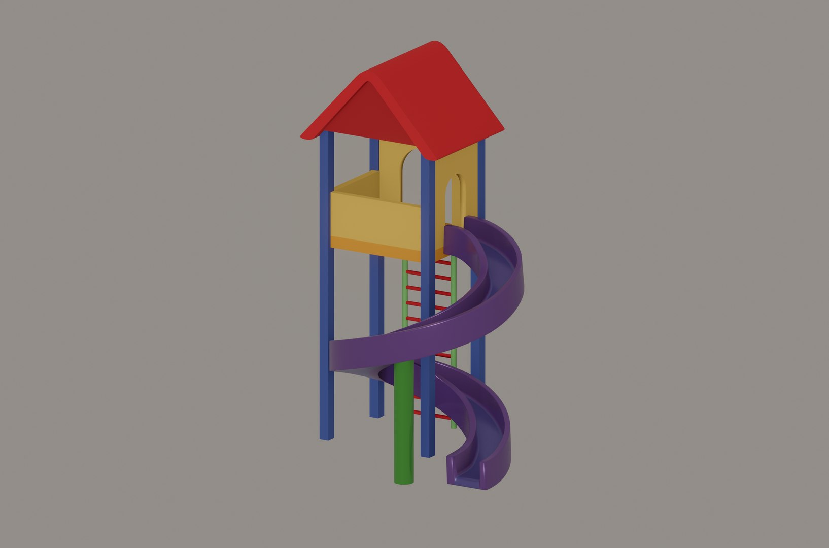3D Playground Slide House Model - TurboSquid 2058187