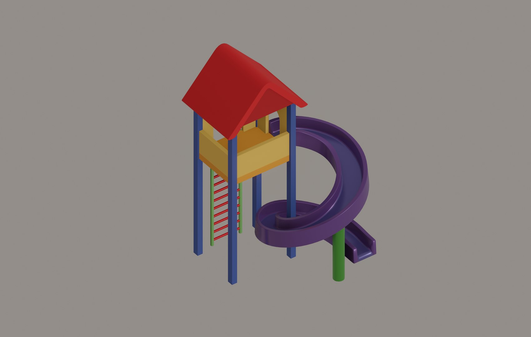 3D Playground Slide House Model - TurboSquid 2058187