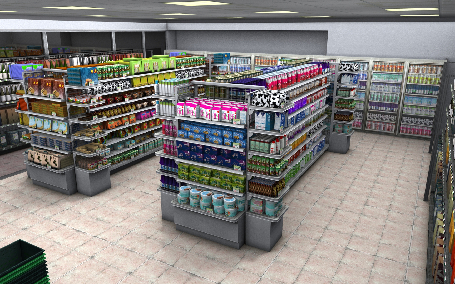 3D grocery store model - TurboSquid 1683929