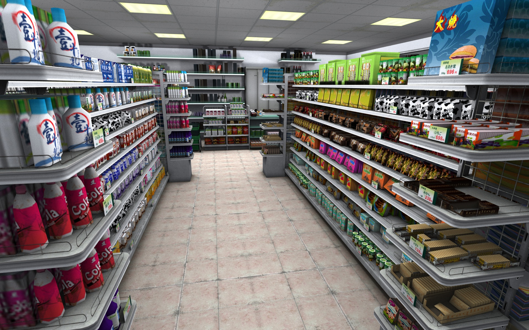 3D grocery store model - TurboSquid 1683929