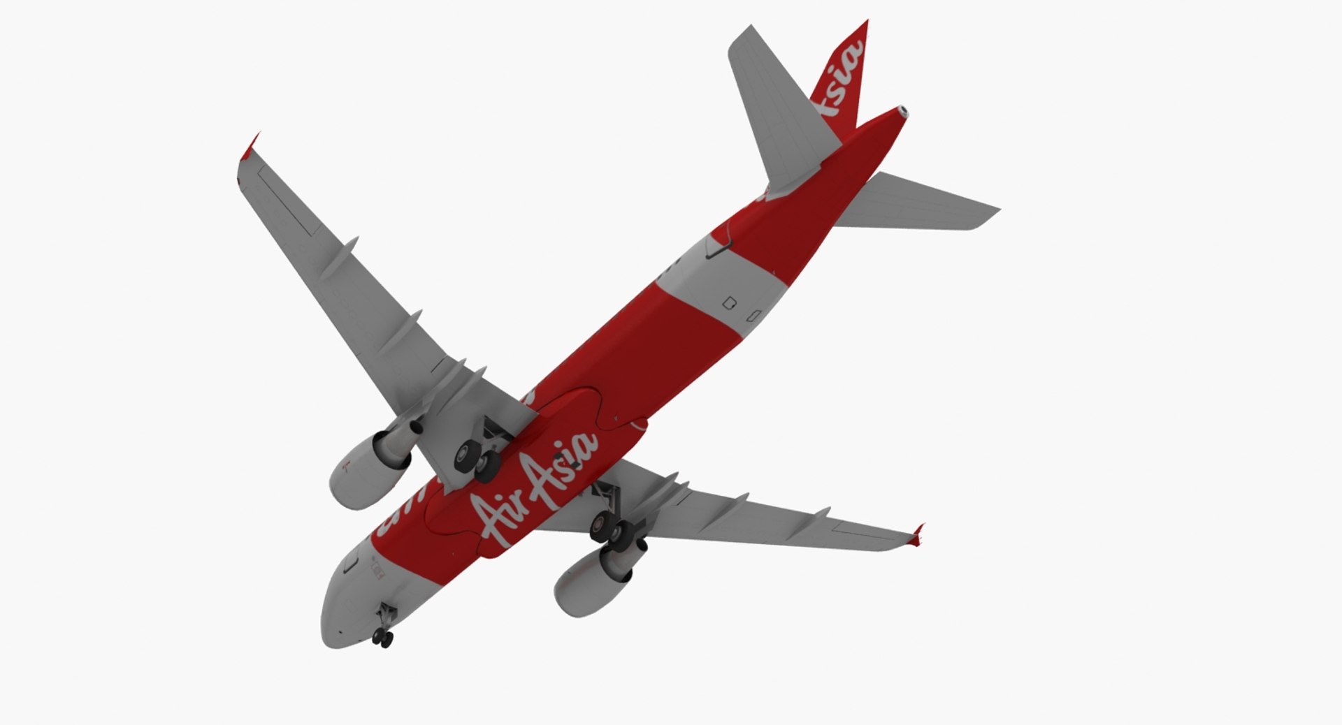 airbus a320 airasia animation 3d max