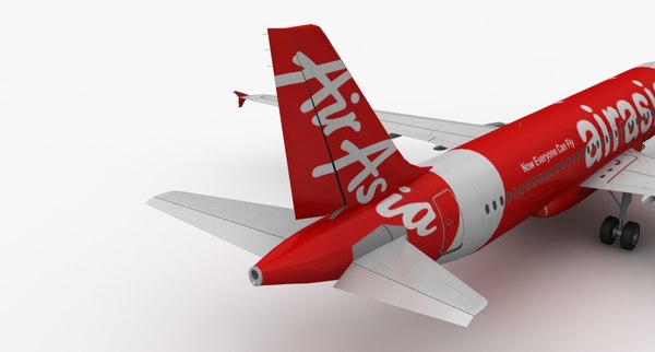 airbus a320 airasia animation 3d max