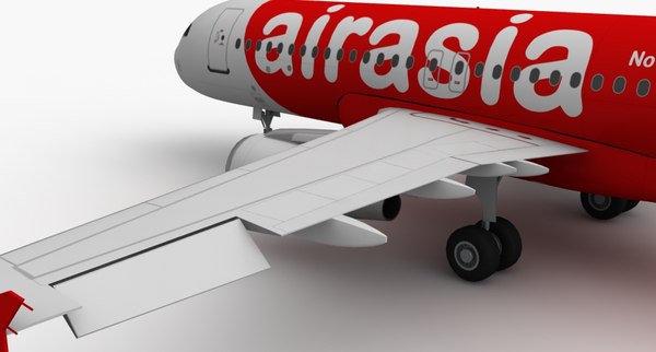 airbus a320 airasia animation 3d max