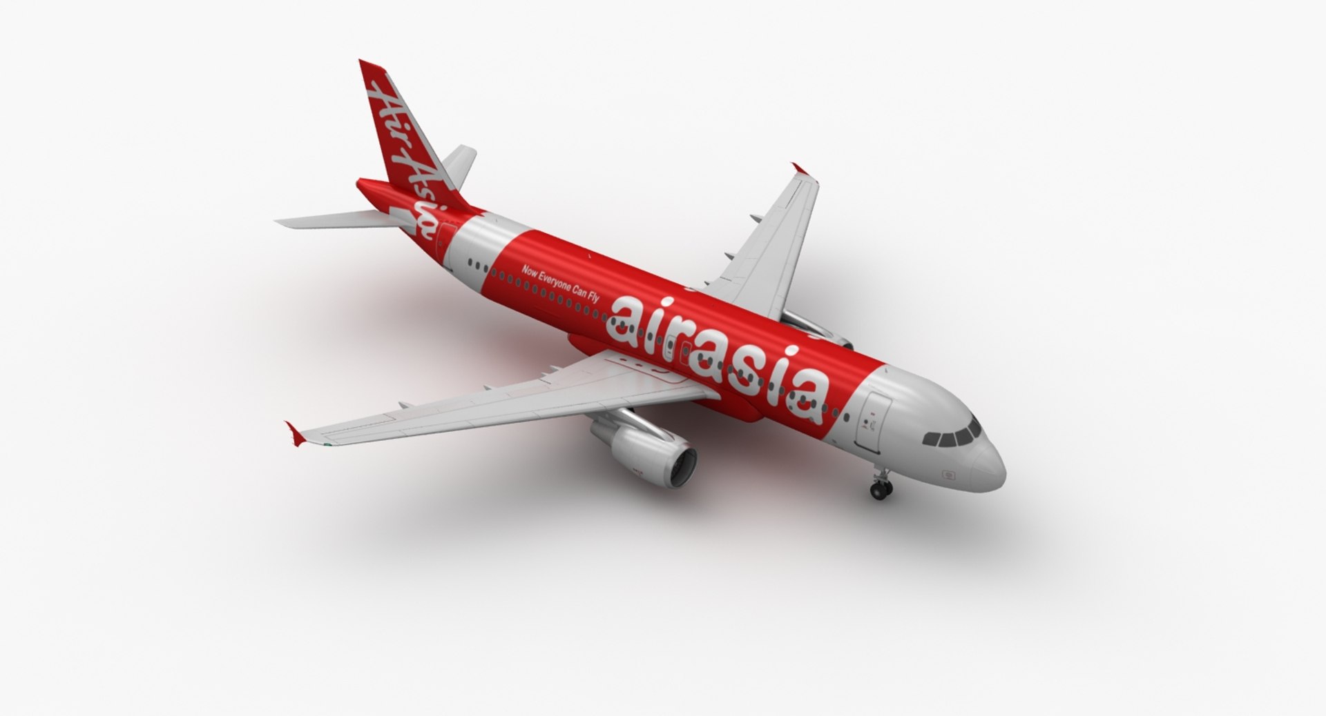 airbus a320 airasia animation 3d max