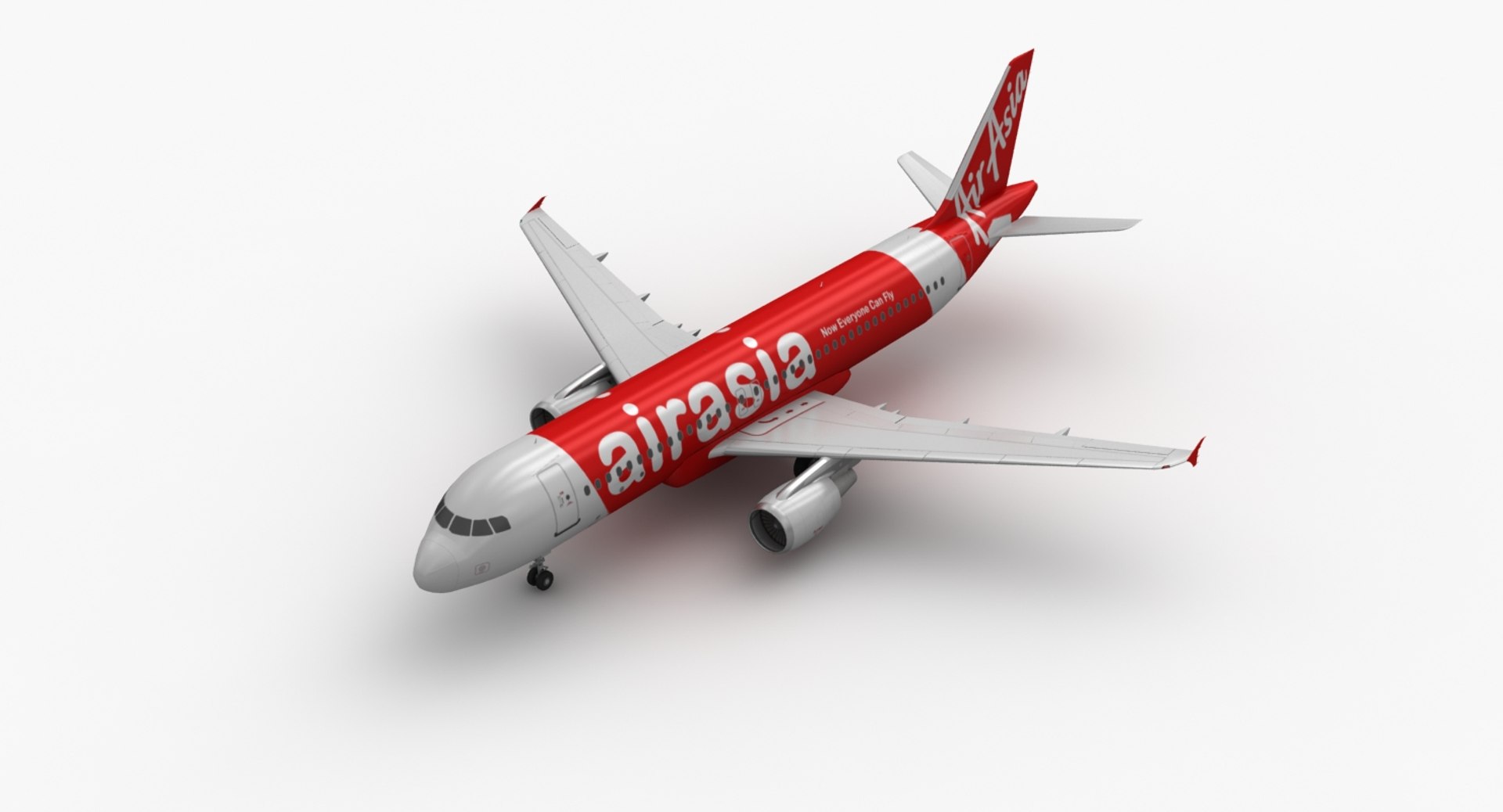 airbus a320 airasia animation 3d max