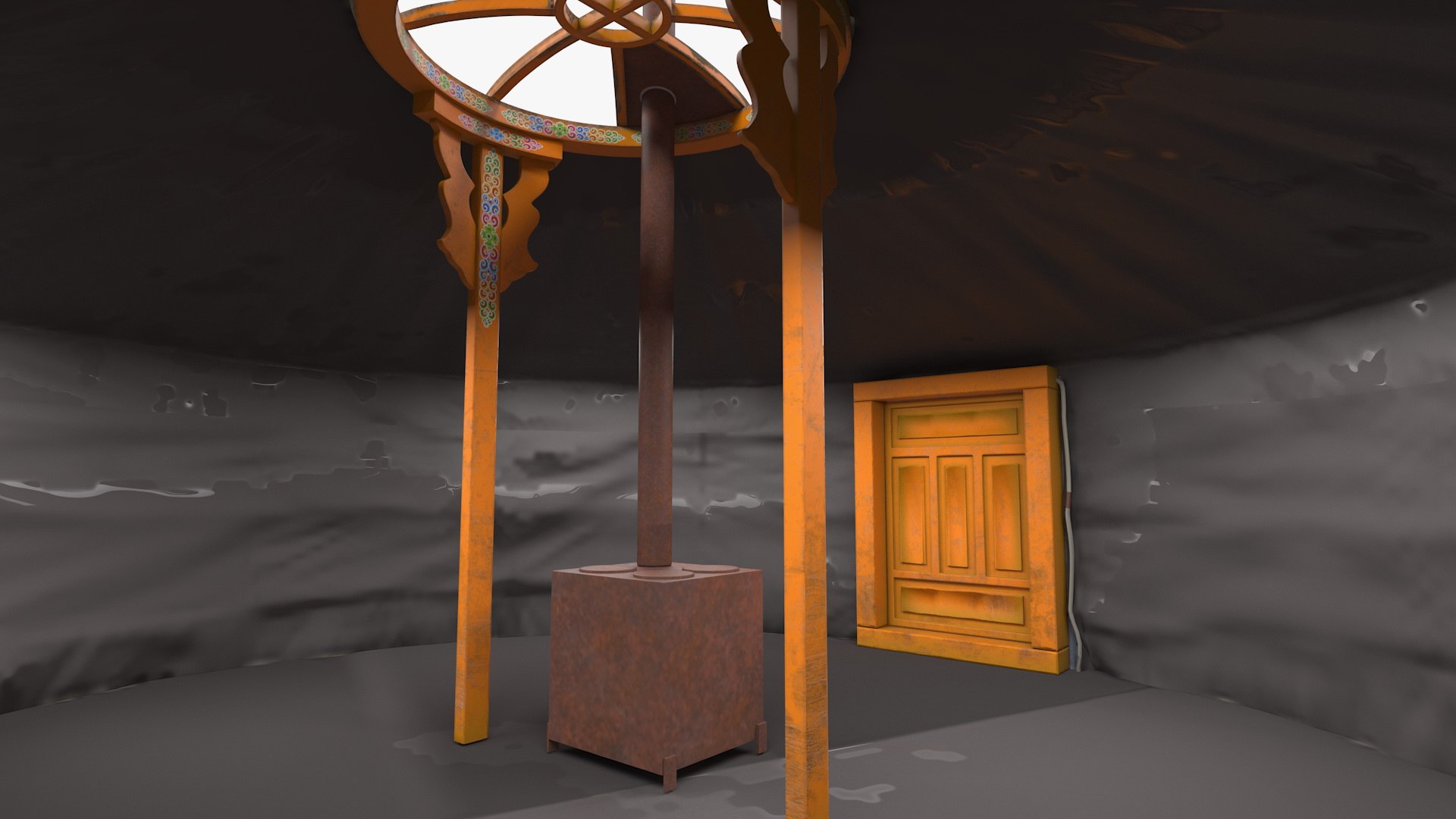 Traditional Mongolian Yurt Mongolia 3D Model - TurboSquid 1443450