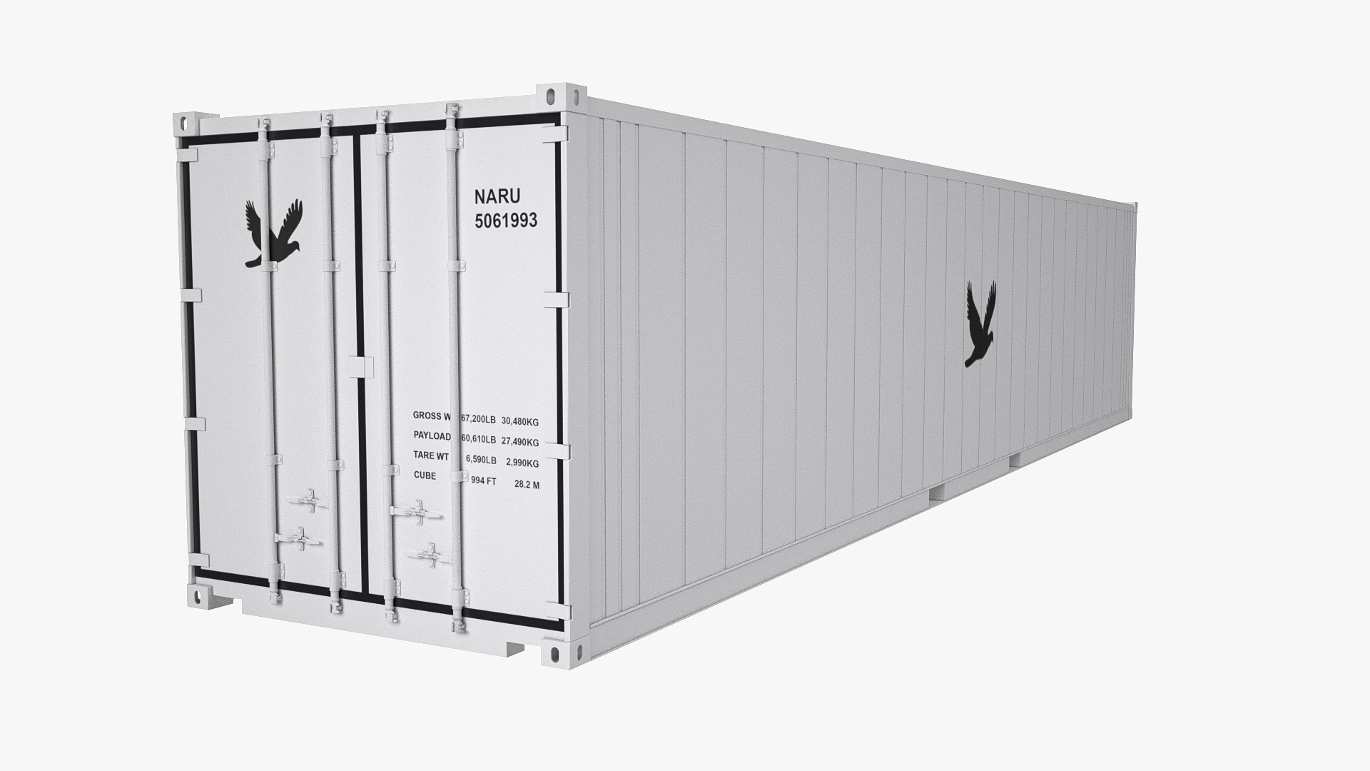 40 Ft Refrigerated Shipping Container Model - TurboSquid 1779543
