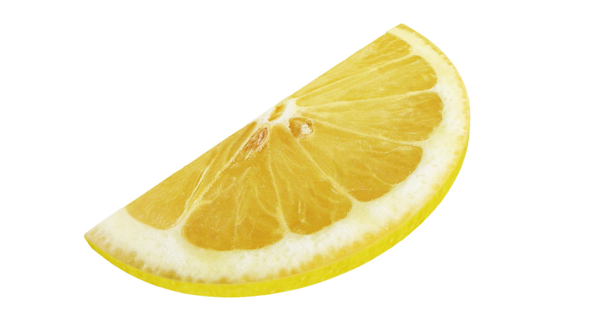 Lemon Round Slice Half 2 Model - TurboSquid 1899826