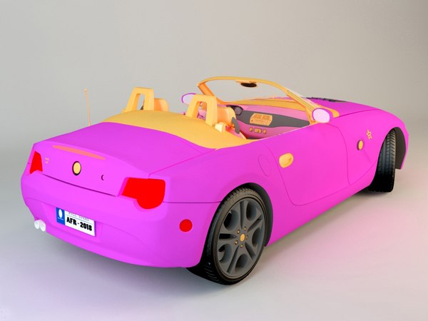 Barbie car 3D - TurboSquid 1311927