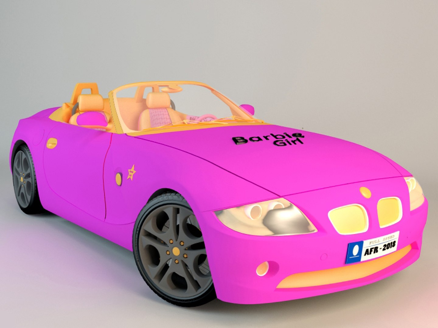 Barbie Car 3D - TurboSquid 1311927
