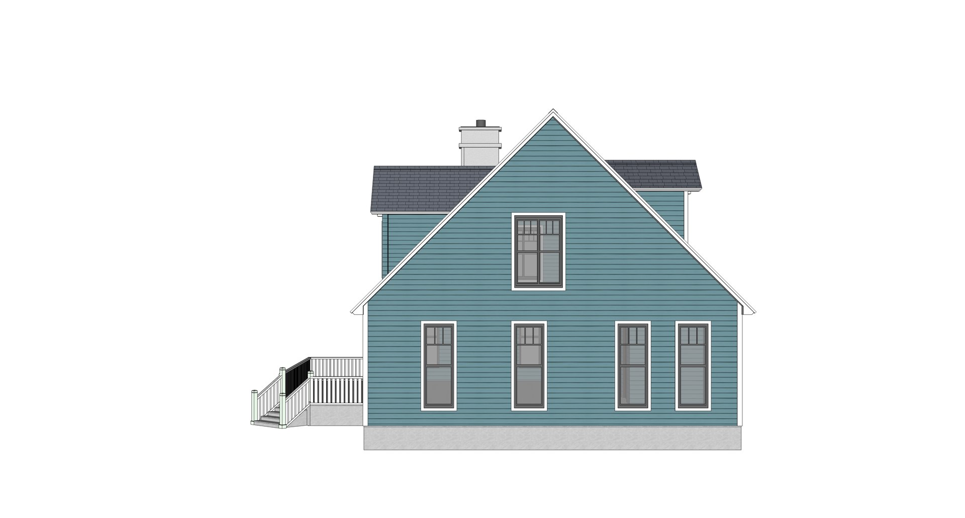 3D Colonial House -02 Model - TurboSquid 2229347