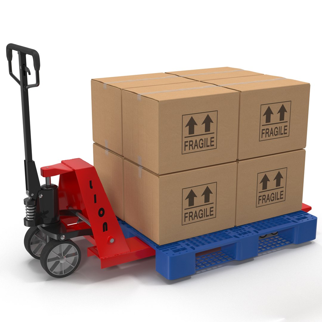3d Pallet Jack Plastic Set Model