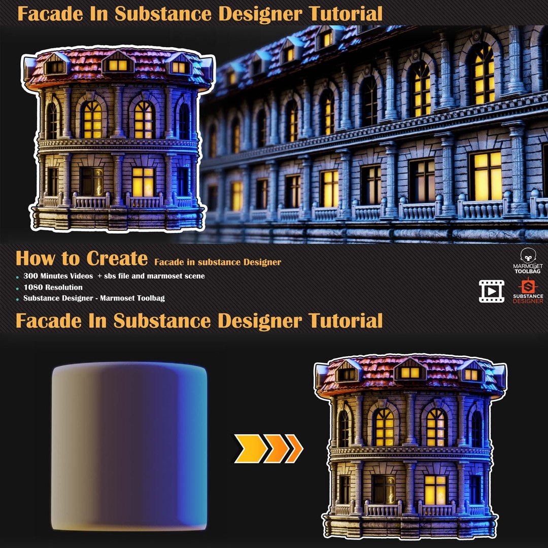 Facade In Substance Designer Tutorial Model - TurboSquid 2269812