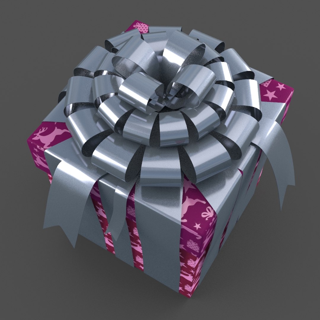 3d Model Of Christmas Gift Present Box
