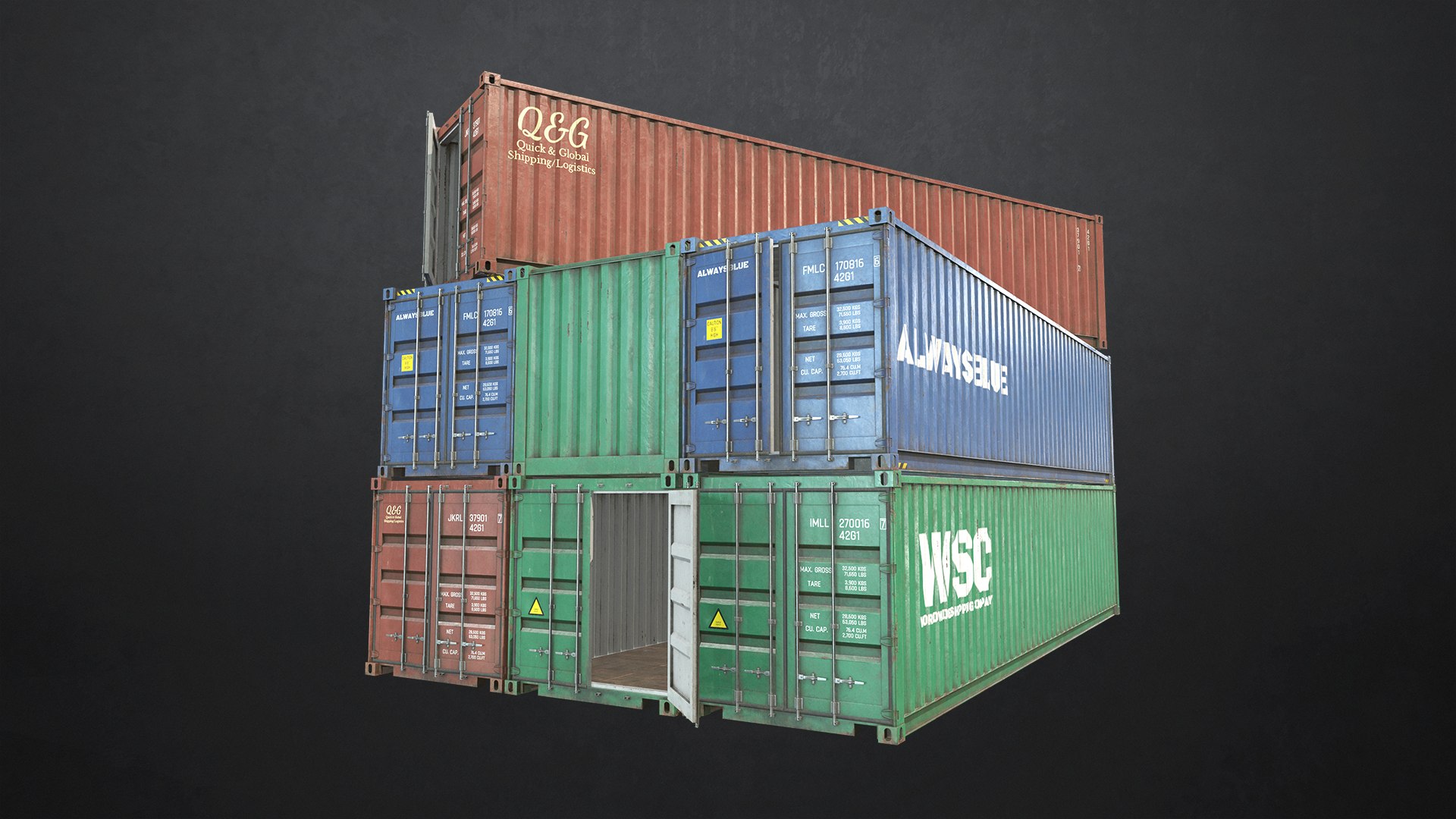 3D Shipping Container - Low Poly Model - TurboSquid 1751486