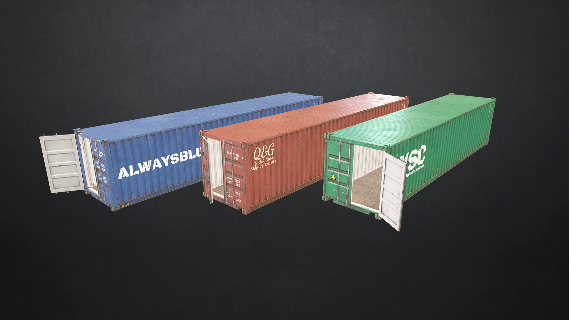 3D Shipping Container - Low Poly Model - TurboSquid 1751486