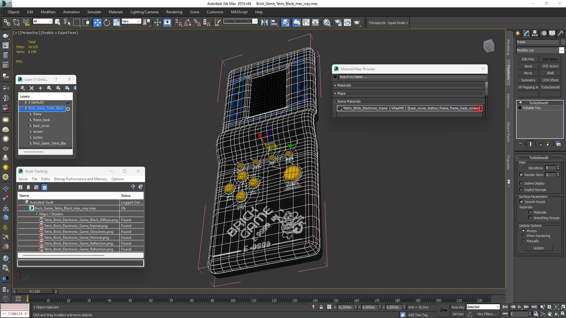 3D Model Brick Game Tetris Black - TurboSquid 2100906