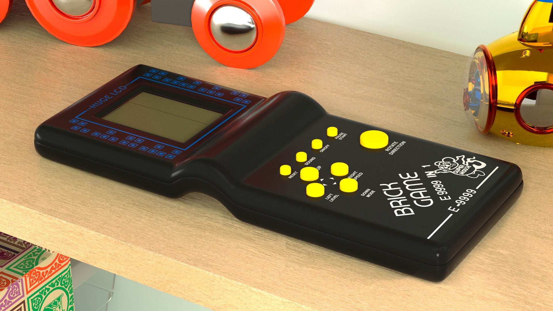 3D Model Brick Game Tetris Black - TurboSquid 2100906