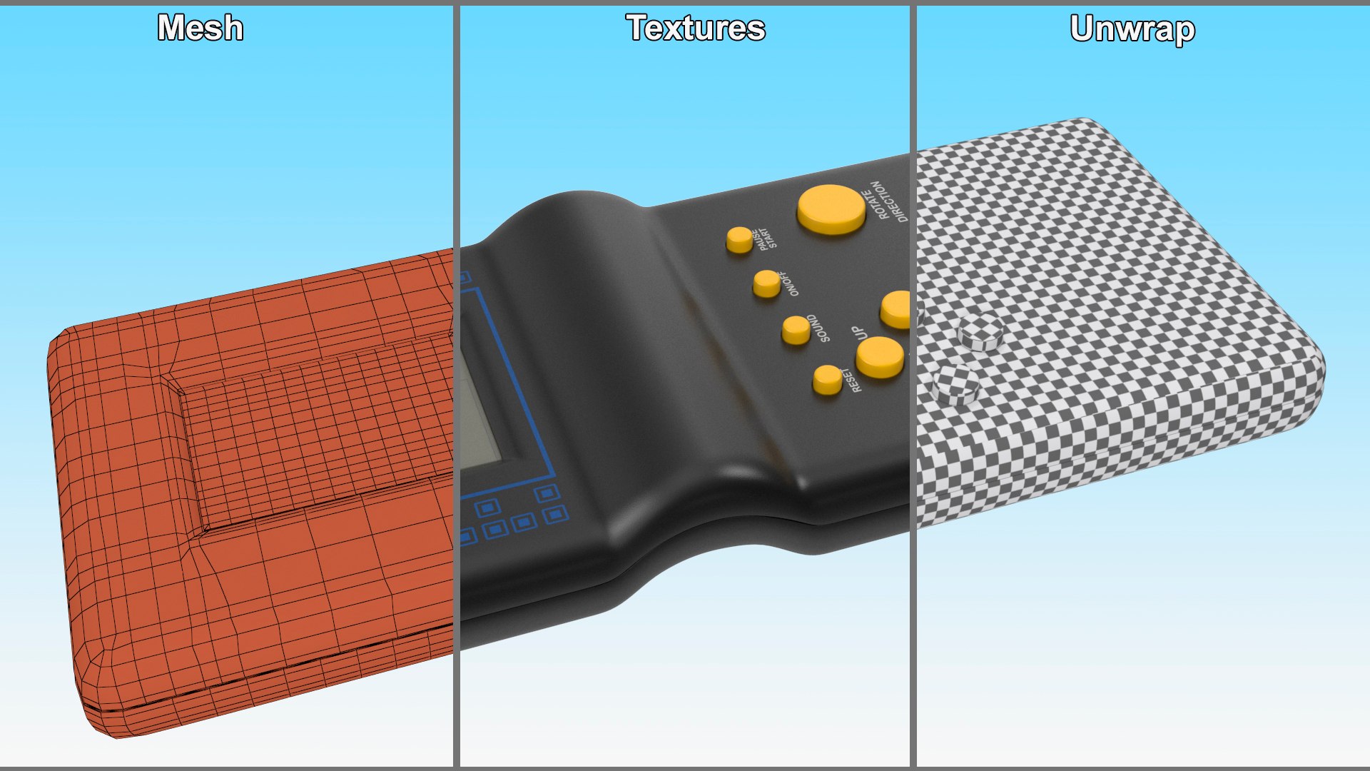 3D Model Brick Game Tetris Black - TurboSquid 2100906