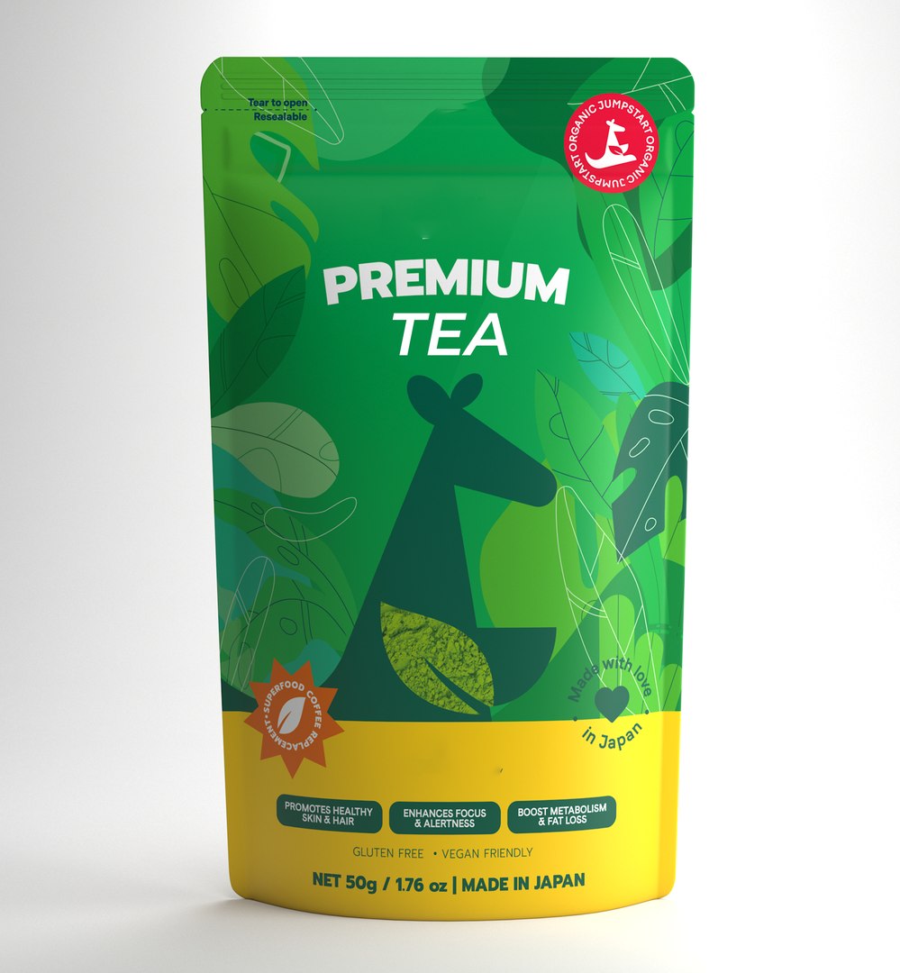 Premiem Mylar Tea Bag - Pouch 3D Model - FBX 3D - TurboSquid 2149160