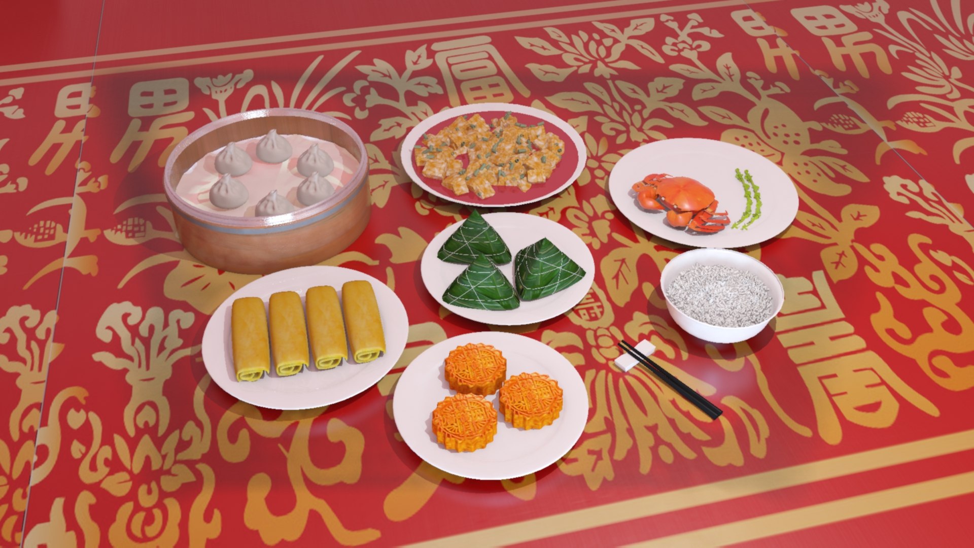 Chinese Food 3D - TurboSquid 1713064