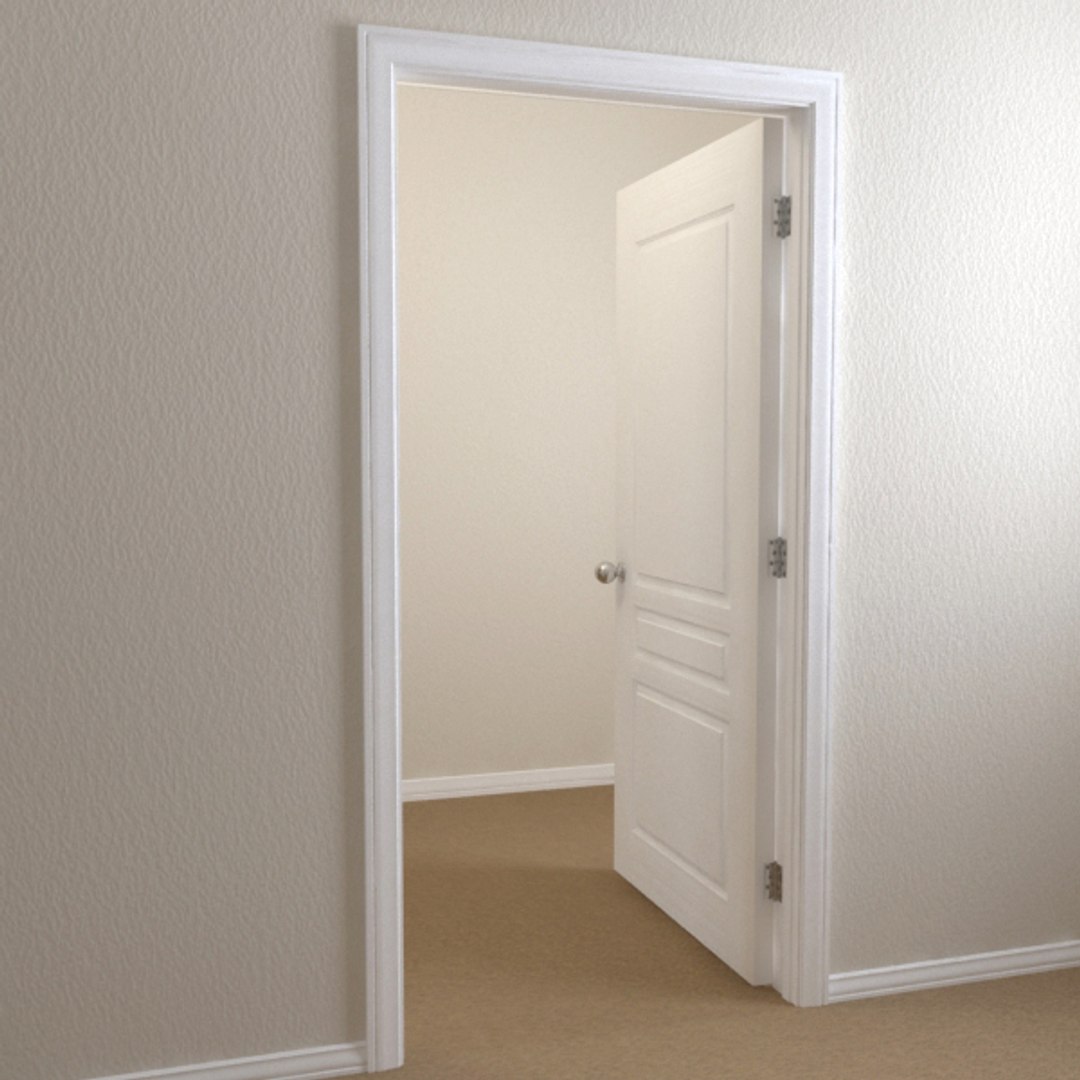 3d interior door - 3-panel model