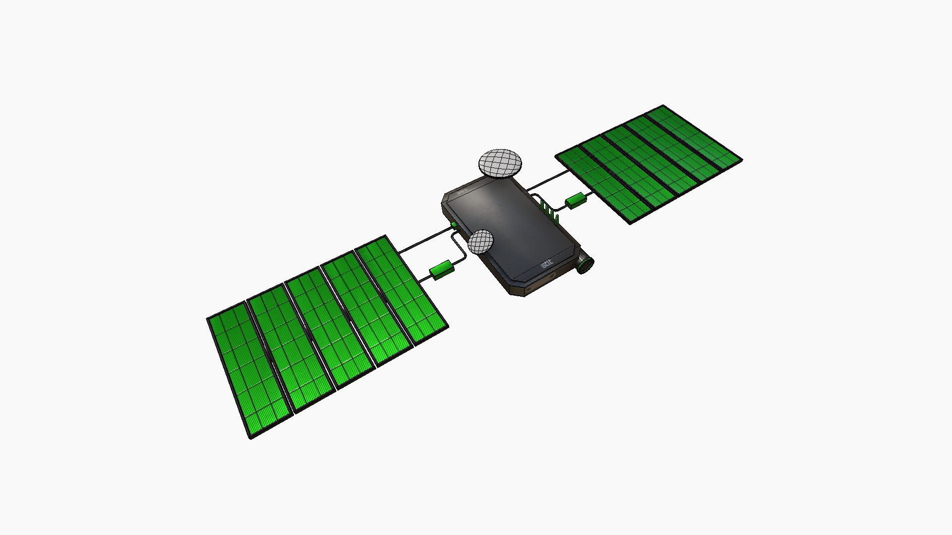 Satellite I01 Steel Green - SciFi Space Design 3D Model - TurboSquid ...